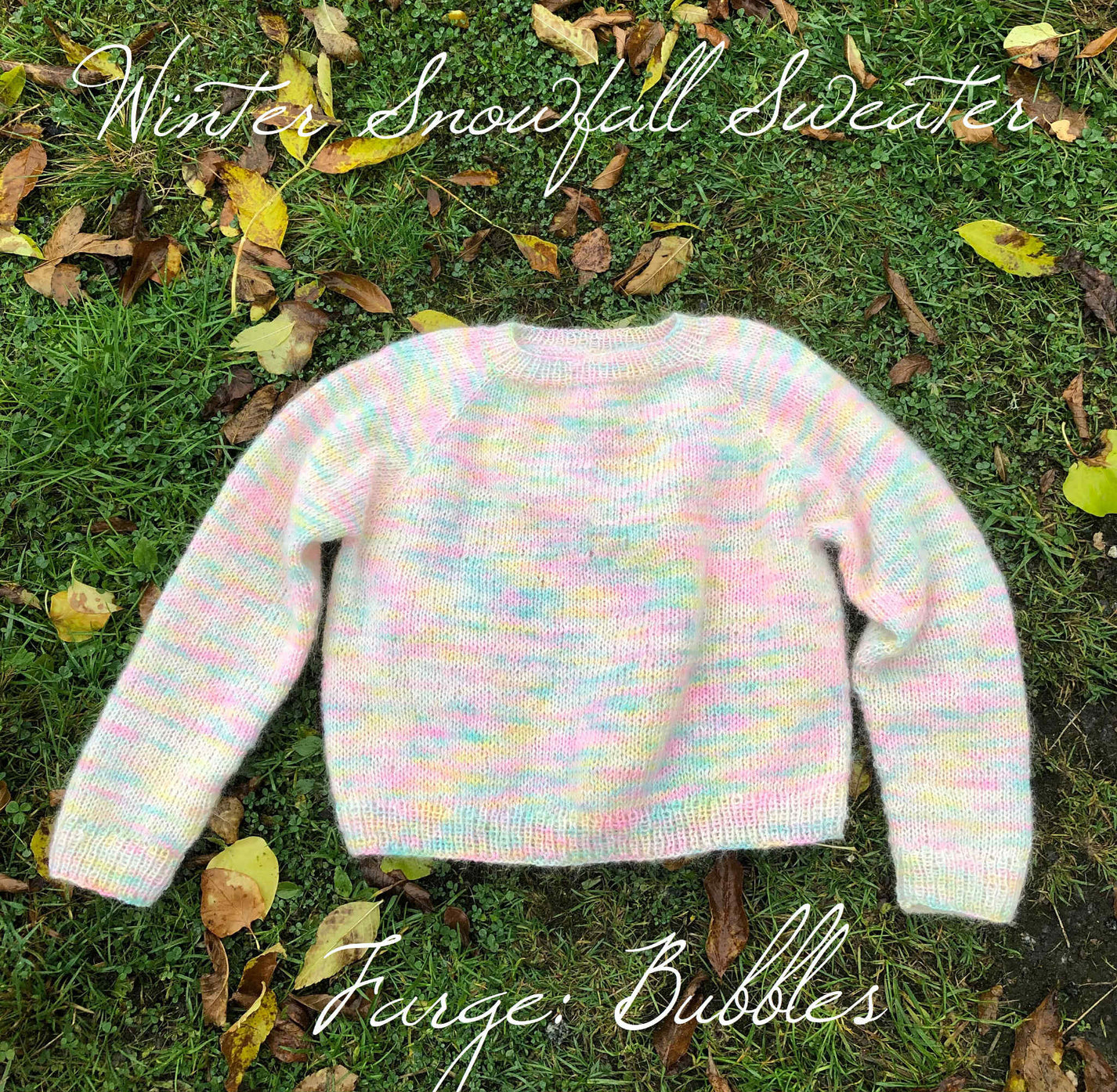 Winter Snowfall Sweater - oppskrift. Str 2 - 10 år. – Kvitlammet